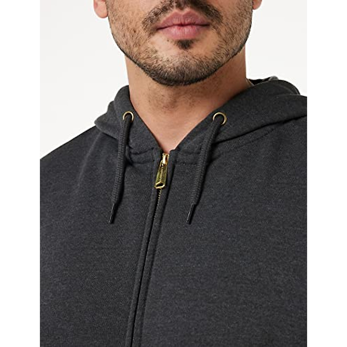 Carhartt Men's Loose Fit Midweight Full-Zip Sweatshirt, Carbon Heather, X-Large Tall