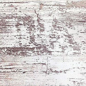 InPlace Shelving 9602022E Lewis Hyman 36-in W x 1.5-in H x 8-in D Wall Mounted Shelving, Distressed White, Black Brackets