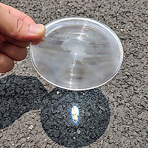 Fresnel Lens Magnifier, Diameter 100mm (4''), Focal Length 100mm, Acrylic Lens (not Glass), for Physics Classroom,Solar Heating,Magnifiying. (Focal Length 100mm)