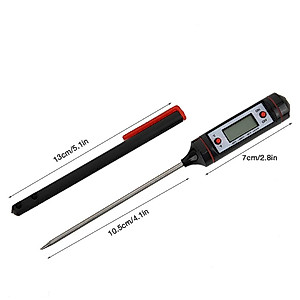 Digital Meat Thermometer, Akozon WT-1 Instant Read Digital Thermometer Probe Electronic Kitchen BBQ Food Meat Temperature Gauge Tester for Grilling BBQ Smoker Chefs