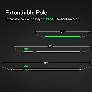 VIVOSUN Grow Tent High CFM Kit, Green Pole Range of 24"-48", Suitable for 2'x2', 3'x3', 4'x2' and 4'x4'Grow Tent, 4-Pack