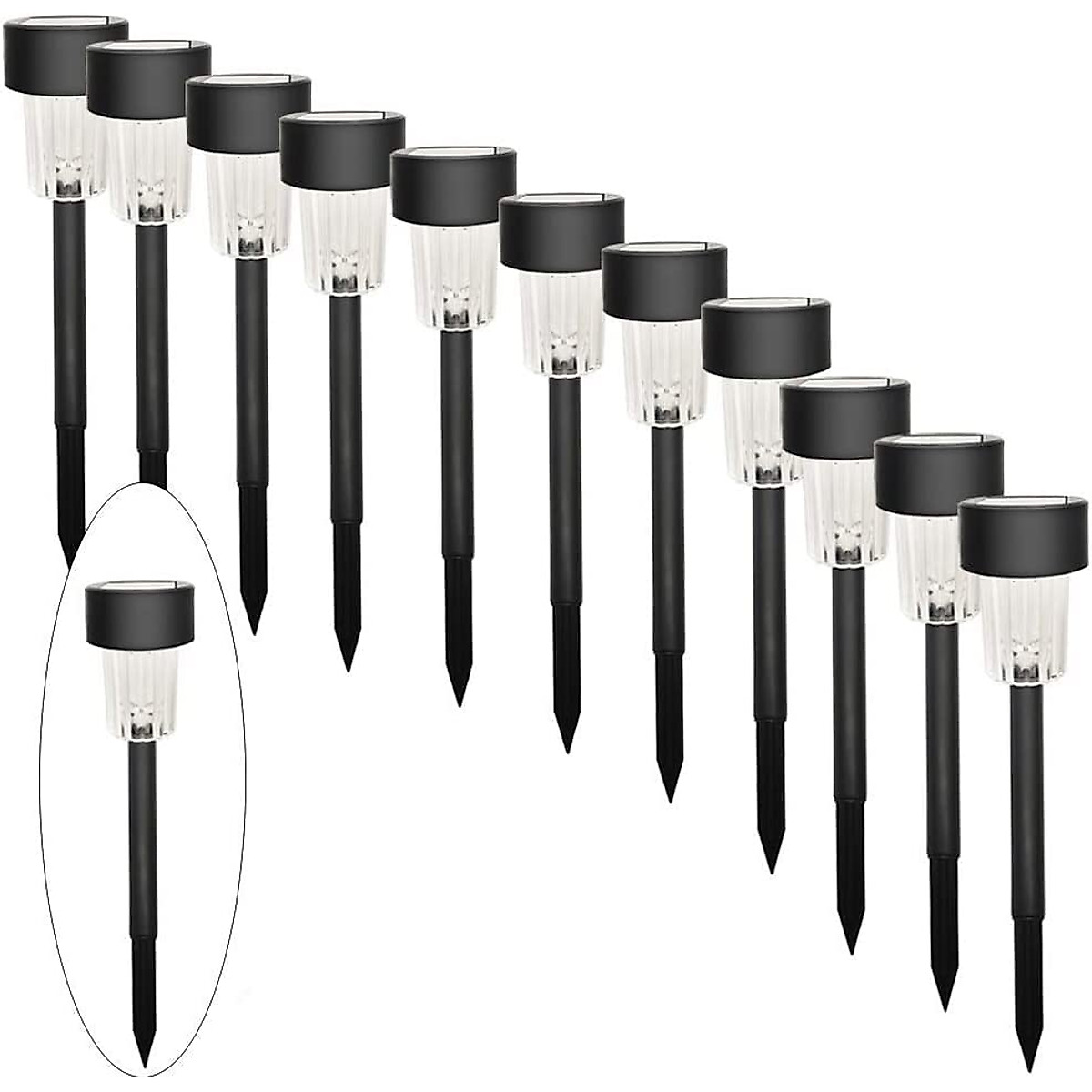 MAGGIFT 12 Pcs Solar Pathway Lights Solar Garden Lights Outdoor Solar Landscape Lights for Lawn, Patio, Yard, Walkway, Deck, Driveway and Garden