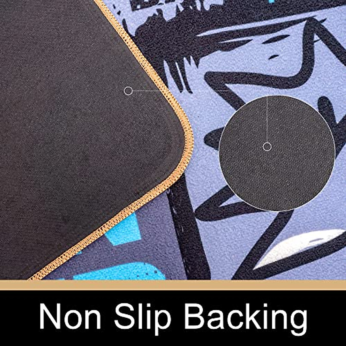 Game Rug Teen Boys Carpet, Gaming Rugs for Boy’s Bedroom with Game Controller Decoration Non Slip Floor Mat for Bedroom Living Room Playroom Sofa Indoor Outdoor Area (Blue, 120x80cm)