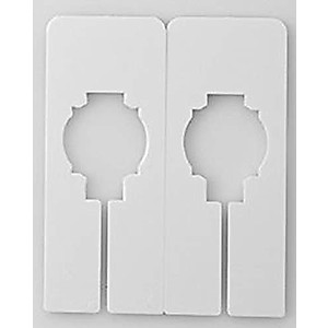 NAHANCO QSDWBKIT4, White Rectangular Clothing Size Dividers with Black Print for XXS-XXL, 1Blank, Kit of 40 (7 Sizes and 1 Blank, 5 of Each)