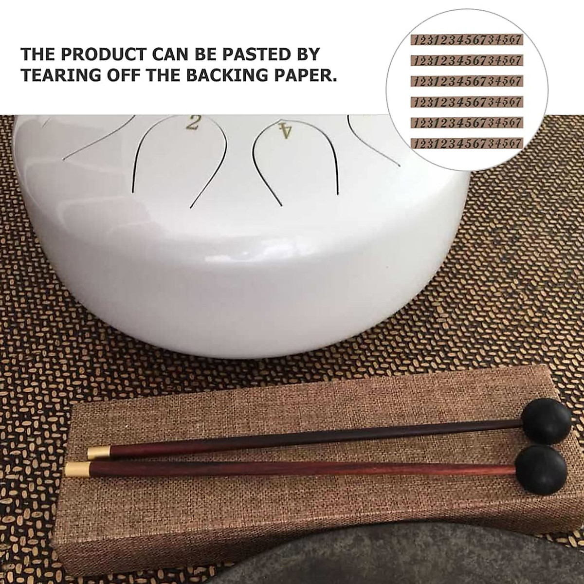 Vaguelly 6 Sheets Ethereal Drum Sticker Tool Stickers Scale Paper Appendix