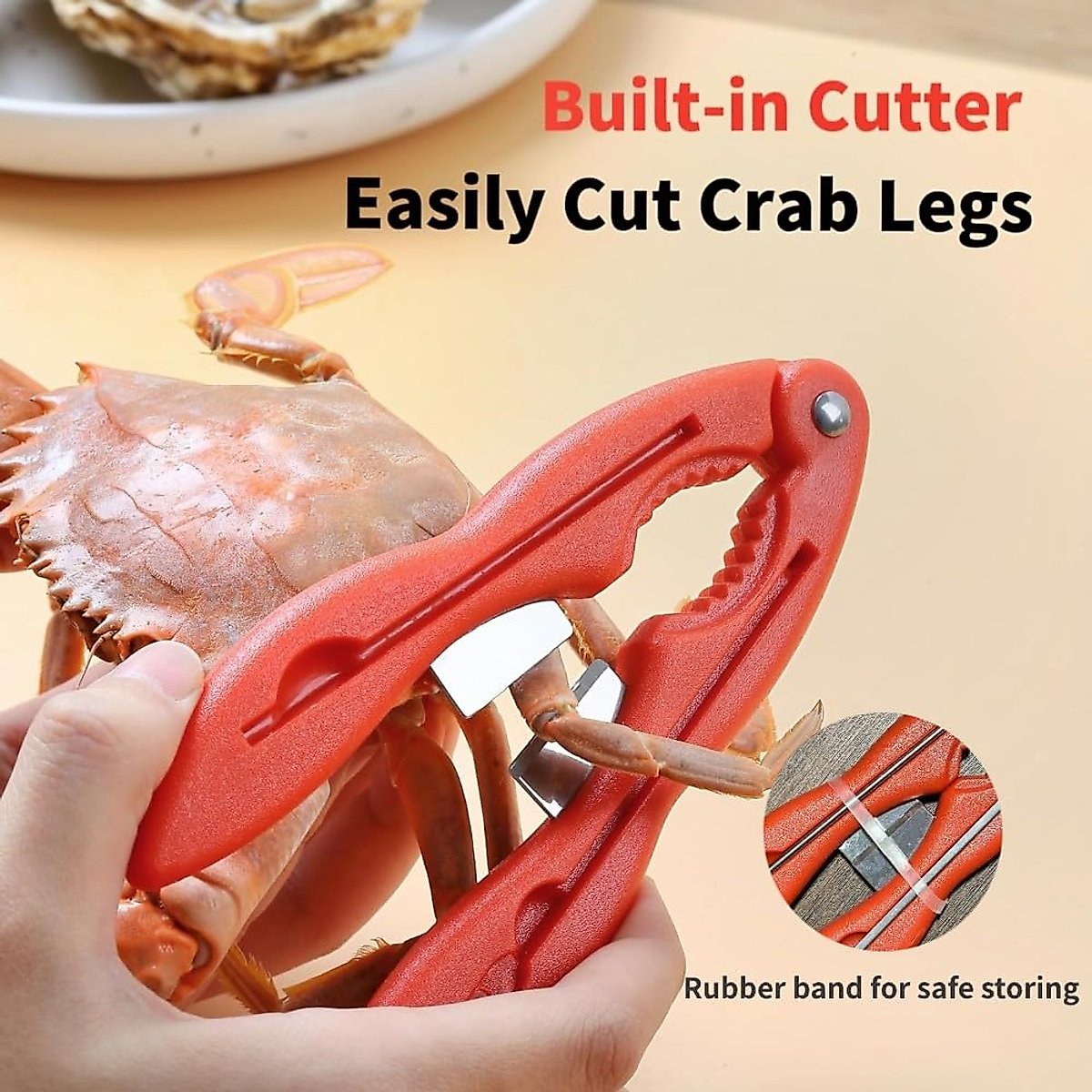 ADORAMBLING 2PCS Crab Crackers and Tools Multifunctional Crab Leg Crackers Efficient Lobster Crackers Sturdy Seafood Crackers and Tools Portable Lobster Crackers and Picks Set Crab Claw Crackers