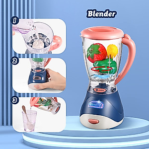 Kitchen Appliances Toy for Kids,Kitchen Toys for Kids Ages 3-5, Blender,Coffee Maker and Mixer with Sounds & Light,Birthday Gifts for Kids Boys Girls Age 3 4 5 6 7 8