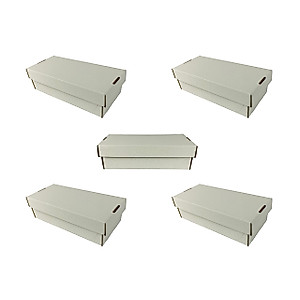 (5) Shoe 2 Row Storage Box (1600 Ct.) - Cardboard Storage Boxes - Baseball, Football, Basketball, Hockey, Nascar, Sportscards, Gaming & Trading Cards Collecting Supplies by MAX PRO