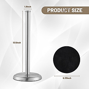 Paper Towel Holder,Stable Base Paper Towel Holder Stand,Stainless Steel Paper Towel Holder Countertop,20s Installation Paper Towel Stand,Sliver Paper Towel Dispenser Countertop for Bathroom,Kitchen