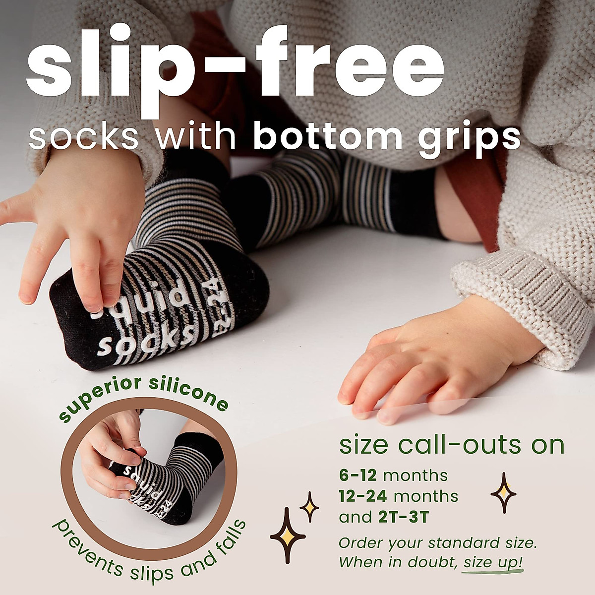 squid socks Viscose from Bamboo Socks | 0-6M, 6-12M, 12-24M, & 2T-3T | Socks that Stay On | As Seen on Shark Tank | Carey