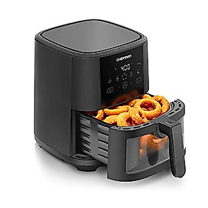 Chefman TurboTouch Easy View Air Fryer, The Most Convenient And Healthy Way To Cook Oil-Free, Watch Food Cook To Crispy And Low-Calorie Finish Through Convenient Window, 5 Qt