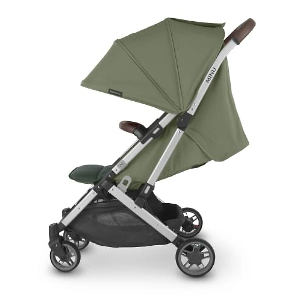 MINU V2 Stroller-Emelia (sage Green/Silver/Chestnut Leather)