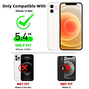 iMangoo for iPhone 12 Mini Case Wallet Credit Card Holder Slots, iPhone 12 Mini Cases for Women Embossed Mandala Flower Pattern PU Leather Double Magnet Clasp Flip Sleeve Cash Pocket Cover Mint