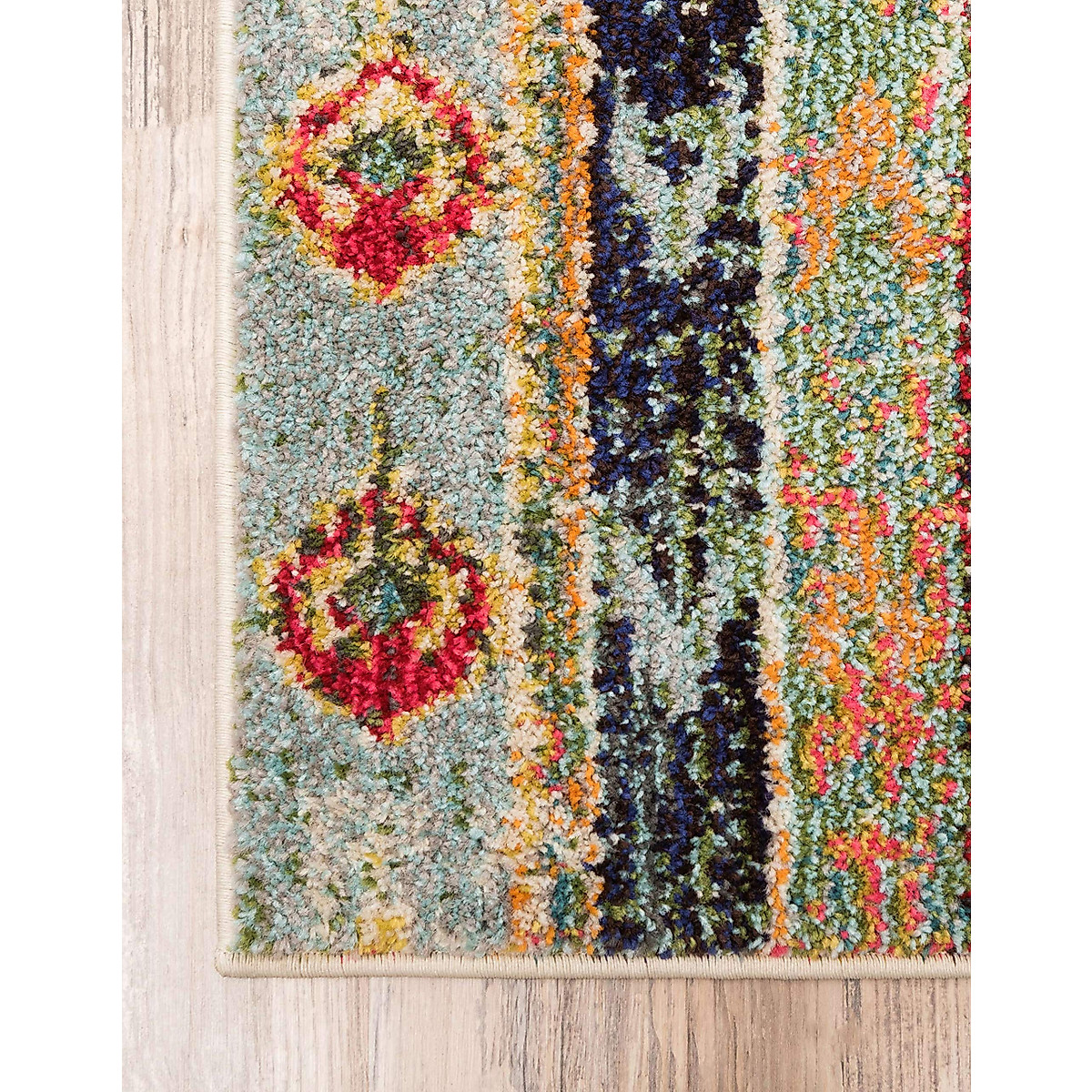 Unique Loom Sedona Collection Distressed, Southwester, Over-Dyed, Vintage Area Rug, 8' 0" x 10' 0", Blue/Beige