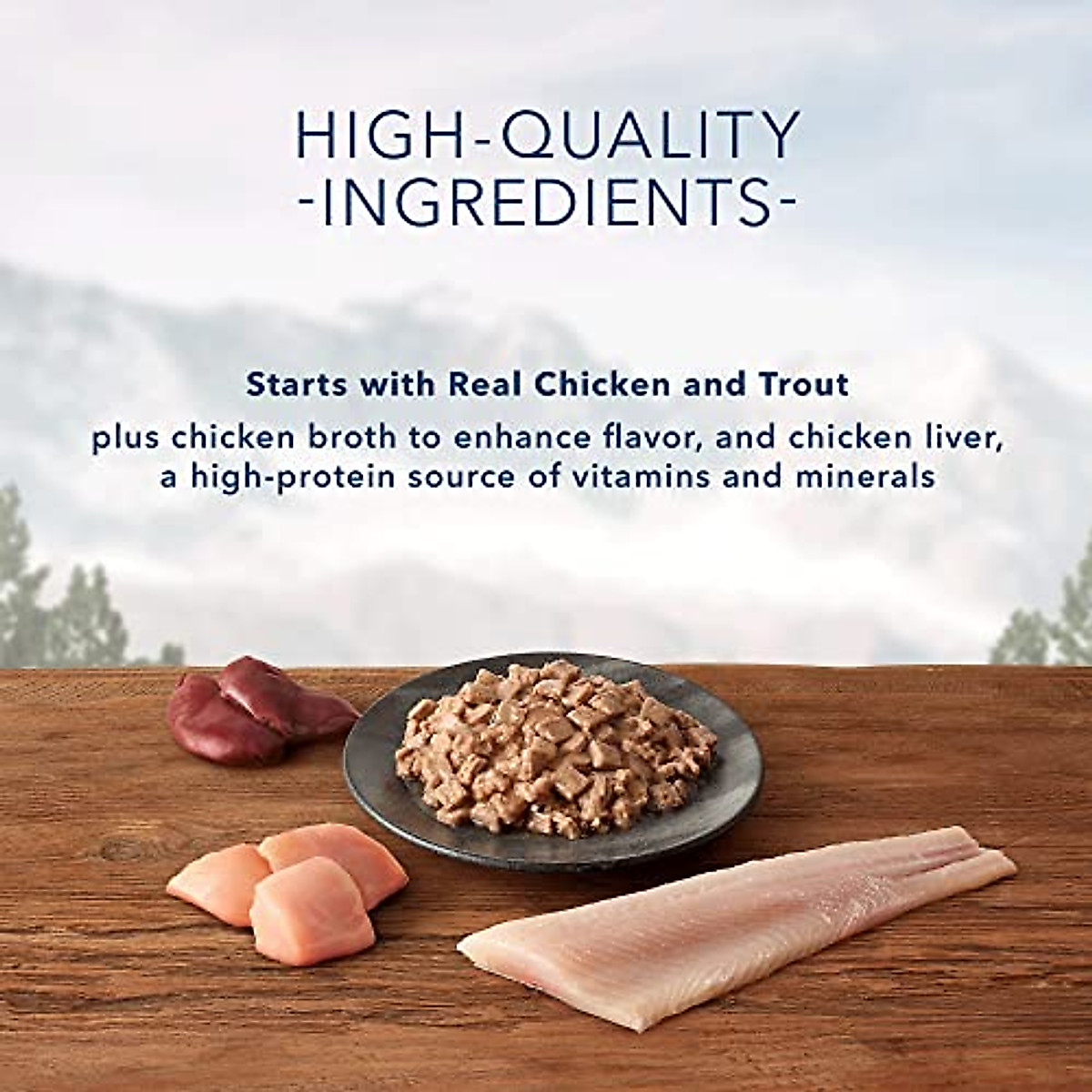 Blue Buffalo Wilderness Wild Delights High Protein Grain Free, Natural Adult Flaked Wet Cat Food, Chicken & Trout 5.5 oz cans (Pack of 24)