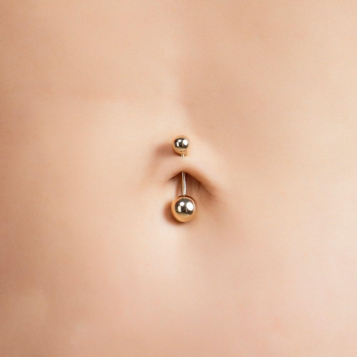 FIFTH CUE 14G Rose Gold IP Over 316L Surgical Steel Basic Navel Ring (3/8" (10mm))