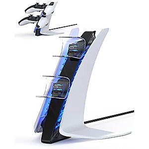 Dobe PS5 Controller Charging Station for Playstation 5 Controller, Dualsense Charging Station for Wireless PS5 Charger, Fast PS5 Charging Docking Station with Type-C Charging Cable