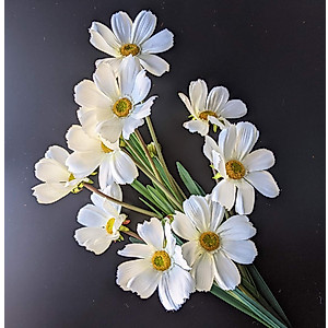 Ooki Cosmos Bush Bundle Artificial Flower Home Living Wedding Baby Bridal Garden Decor Decorations DIY Scrapbook Craft (Blush)