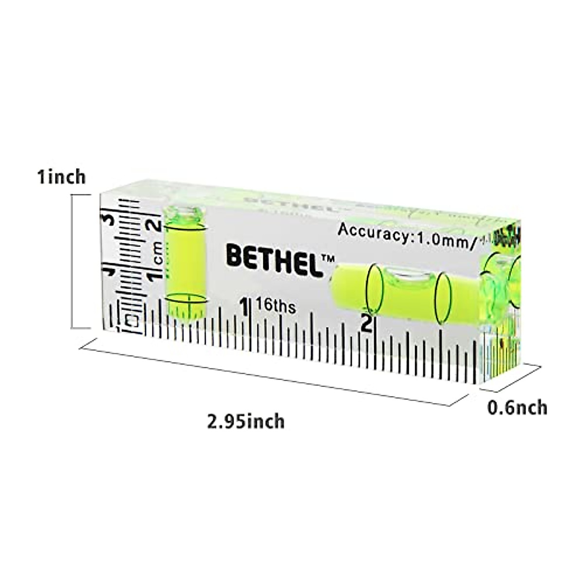 T-Type Level Mini Bubble Level Two directions Spirit Level Shatterproof Cross Check Bubble Level Picture Hanging Levels Mark Measuring Instruments Layout Tools (75×25×15(MM))