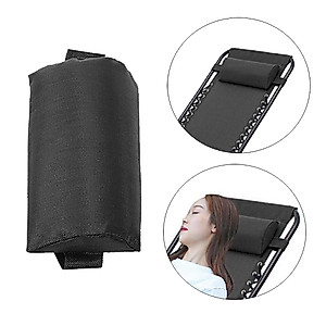 FLAMEER 2Pack Outdoor Anti Gravity Lounge Chair Pillow, Headrest Pillow for Folding Patio Lawn Recliner (Black)