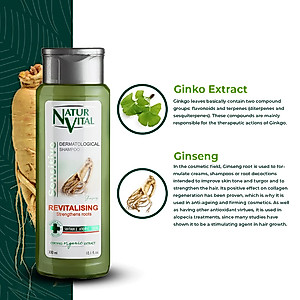 NaturVital Unisex Plant-based Ginseng & Ginger Hair Revitalizing Shampoo 300ml Natural & Organic