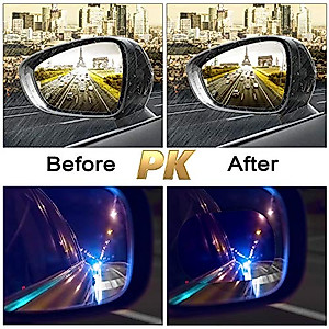 4 Pieces Car Rearview Mirror Film Rainproof Waterproof Mirror Film Anti Fog Clear Nano Coating Car Film for Car Rear View Mirrors Side Windows