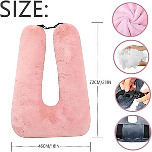 VANBOSY Traveling Car Pillow for Kids, Traveling Car Pillow, Car Pillow for Kids, Car Pillow, Kids Car Pillow, Head and Body Support U Shaped Pillow for Travel, Travel Essentials for Kids Road