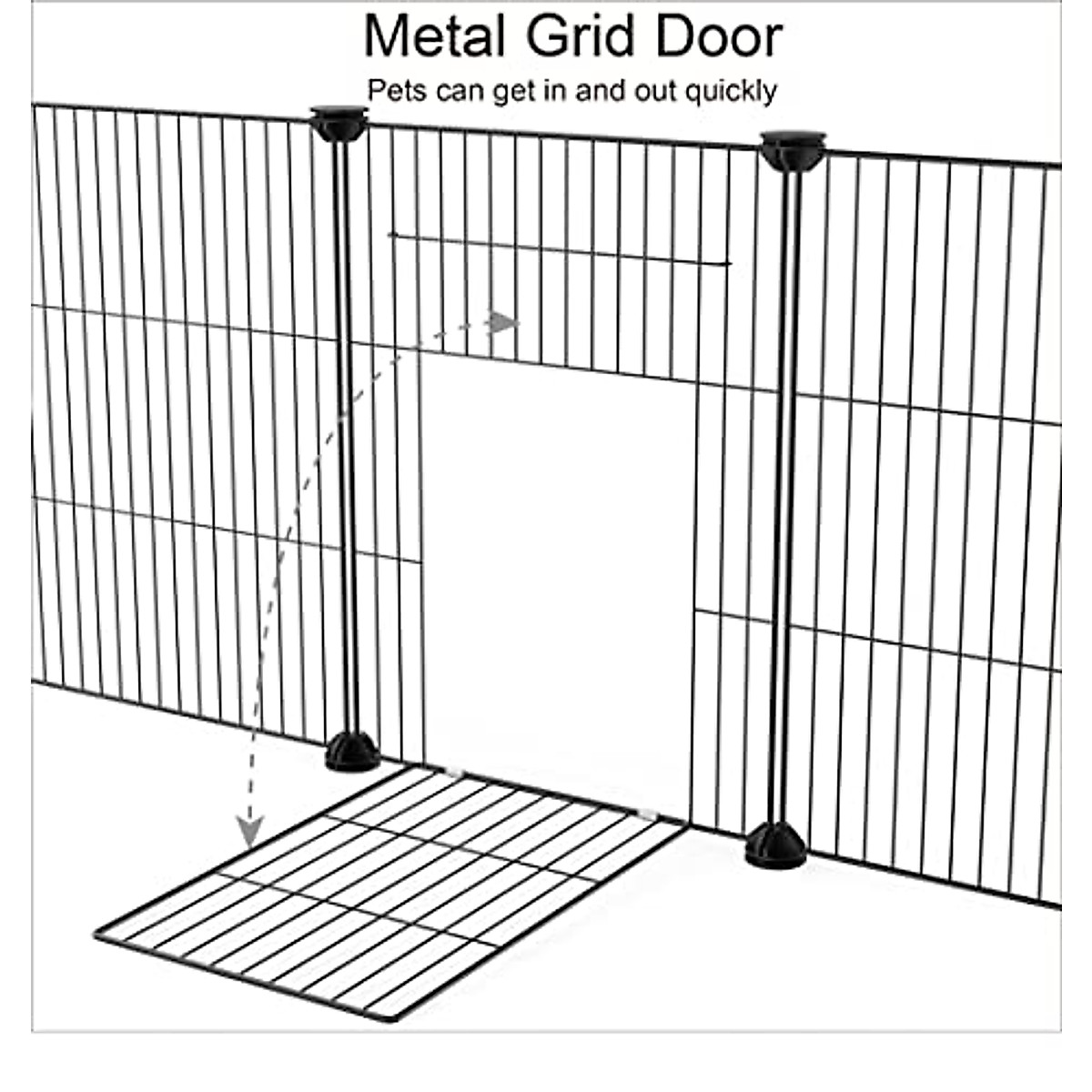 HOMIDEC Pet Playpen,Small Animals Cage DIY Wire Portable Yard Fence with Door for Indoor/Outdoor Use,Puppies,Kitties,Bunny,Turtle 48" x 24" x 16"