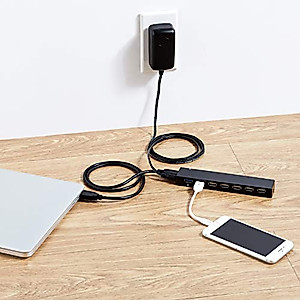 Amazon Basics USB 3.0 7 Port HUB with AC Adapter, Black