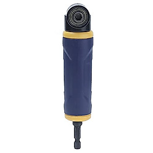 Right Angle Drill Adaptor, Right Angle Drill Attachment 90 Degree Yellow Blue Drills Attachment Extension Driver Used with Electric Drill for 1/4in Standard Hex Shank Drill Bits
