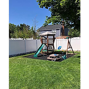 KidKraft Jungle Journey Wooden Outdoor Swing Set/Playset with Swings, Slide, Rock Wall and Observation Deck