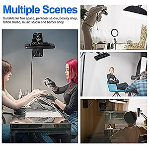 EMART Wall Mounting Triangle Boom Arm for Photography Ring Light Strobe Lighting Softbox Reflector Umbrella Monolight, Max Length 51.2 inches/130cm, Support 180 Degree Rotation (Black)