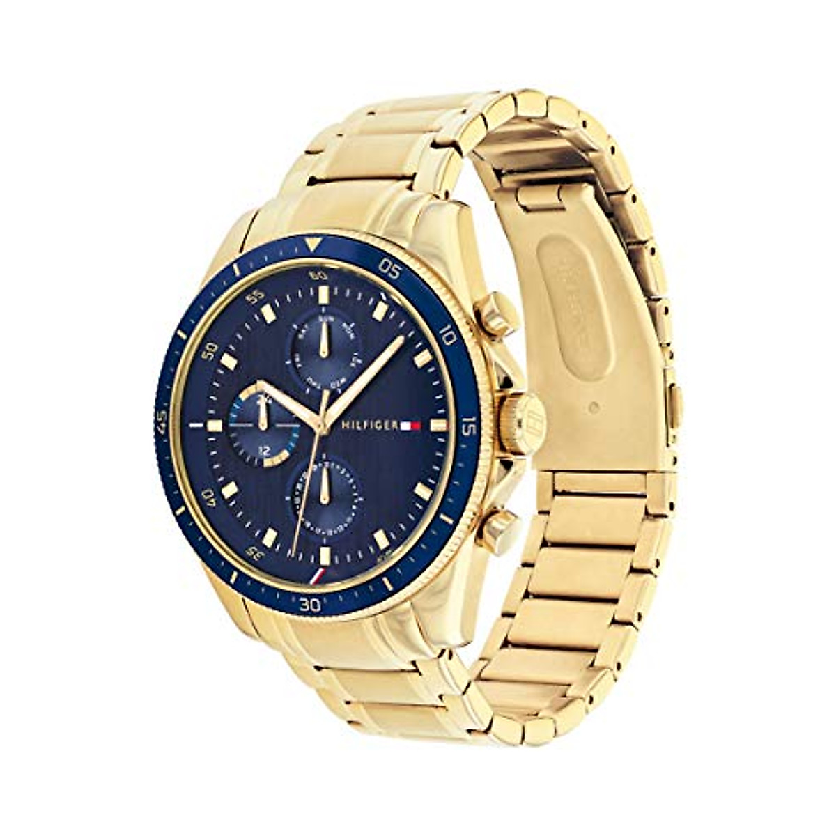 Tommy Hilfiger Men's Qtz Multifunction Stainless Steel and Bracelet Casual Watch, Color: Gold (Model: 1791834)