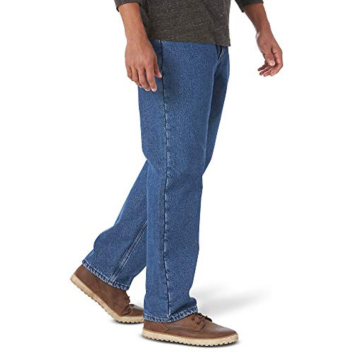 Wrangler Authentics Men's Fleece Lined Five Pocket Jean, Stonewash, 36W X 32L