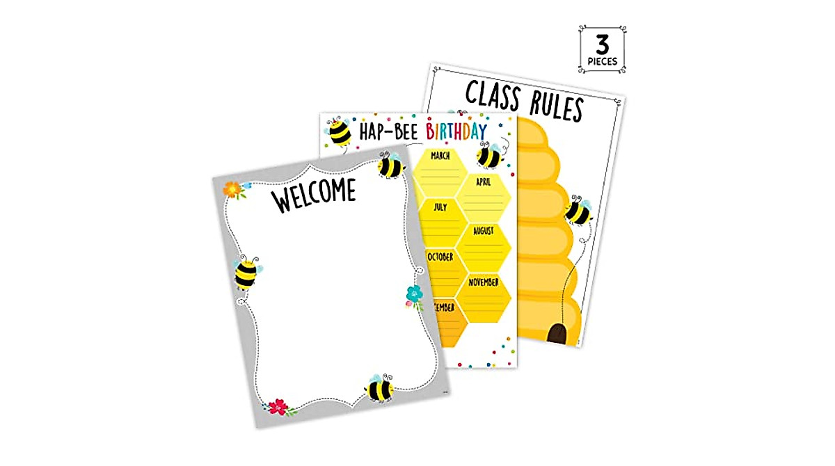 Busy Bees Classroom Essentials 3-Chart Pack by Creative Teaching