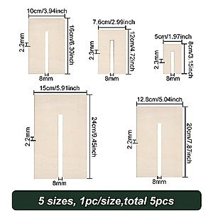 BENECREAT 5Pcs Bow Maker Templates, Wood Bow Tie Boards Craft Sewing Tool for Ribbon Bow Making Hair Bows Gift Bows Crafts Making, Slot: 8mm