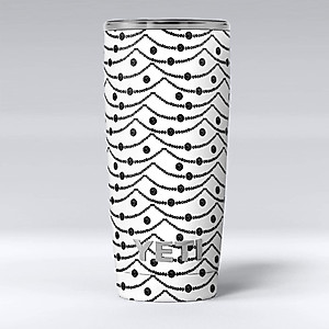 Design Skinz Slate Black Tiny Hearts on Powerlines - Skin Decal Vinyl Wrap Kit Compatible with The Yeti Rambler Cooler Tumbler Cups