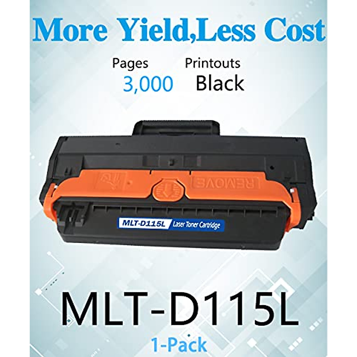 MM MUCH & MORE Compatible Toner Cartridge Replacement for Samsung D115L MLT-D115L 115L MLTD115L to use with Xpress SL-M2620 SL-M2670 SL-M2830DW SL-M2880FW SL-M2820DW SL-M2870FW Printer (1-Pack, Black)
