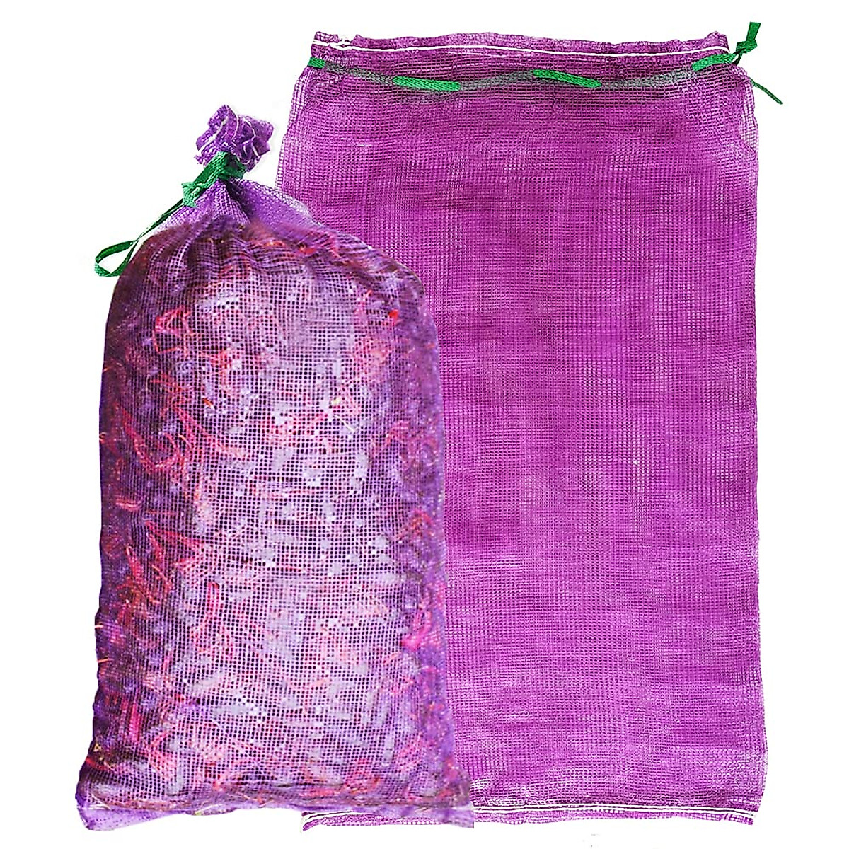 deebree Crawfish Sacks, 21"×35" Extra Large Onion Bags 50lb Capacity Heavy Duty Mesh Bags for Vegetables Seafood, Net Produce Storage Bags for Potato Shellfish Oyster Firewood, Purple 10 Pack