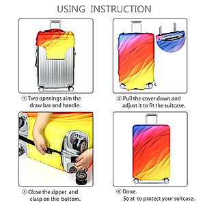 TRAVEL KIN Thickened Luggage Cover ，Washable Travel Gear Cover，18/24/28/32 Inch Suitcase Spandex Protective Cover (XL(29"-32" luggage), Starry Night)