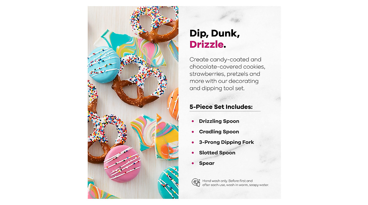 Wilton Candy Melts Dipping Tool Set - 5-Piece Decorating Kit