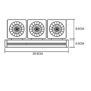 JANNIDE 3 Heads Aquarium Chillers Cooling Fan,Adjustable Aquarium Water Cooling Fan Fish Tank Cold Wind Chiller 2 Level for Salt/Fresh Water (3-Heads)