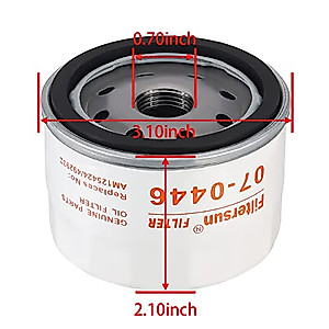 Savior 492932S Oil Filter for Briggs & Stratton 492932 795890 695396 492932B 492056 696854 842921 Kohler 25 050 01 JD AM125424 GY20577 Kawasaki 49065-7007