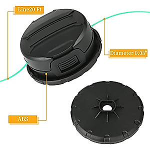 Eyoloty DWO1DT995 Replacement Trimmer Head Compatible with Dewalt DCST920 DCST922 DCST970 DCST990 DCST925 Cordless String Trimmer,Replacement Head with Pre-Wound 0.080" 20Ft Line