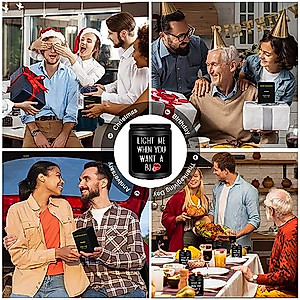 Birthday Gifts for Men, Light Me When You Want A BJ Candle - Funny Gifts for Men, Valentines Day Gifts for Him, Naughty Fathers Day Anniversary Engagement Gifts for Husband,Fiance, Best Friends Gifts