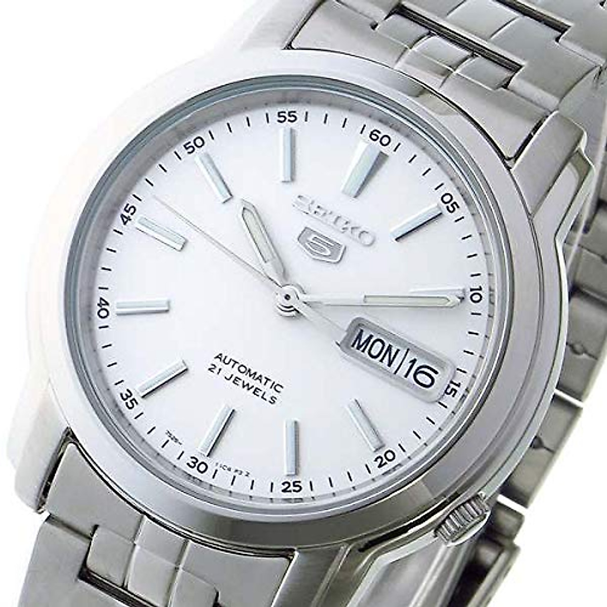 Seiko Automatic White Dial Stainless Steel Men's Watch SNKL75