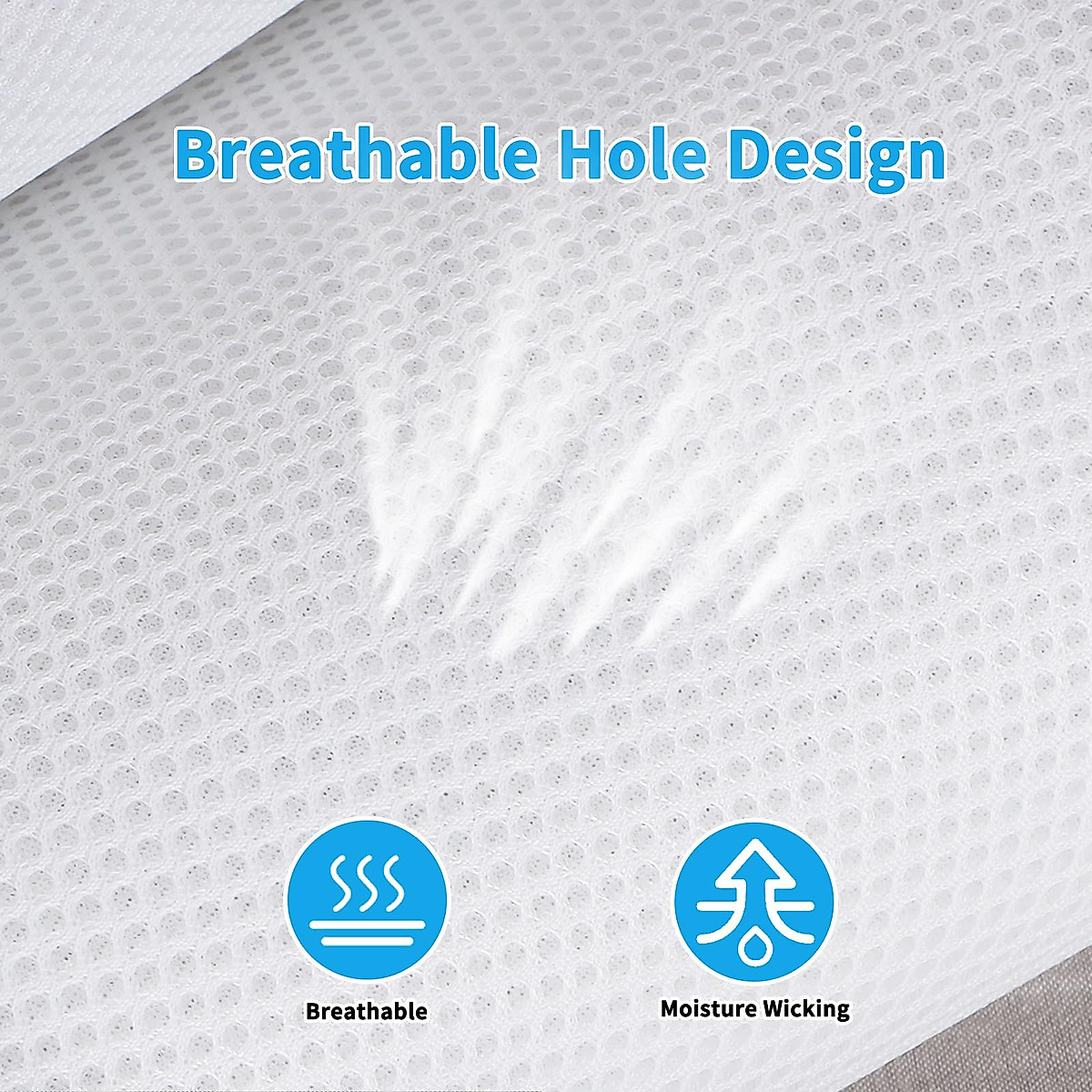 Cooling Mattress Pad for Hot Sleeper, Ultra Cold Tech Fiber Mattress Cover Queen Size, Breathable Noiseless Cooling Mattress Protector, 16'' Deep Pocket (Gray) - Ideal for Summer Refreshing Sleep