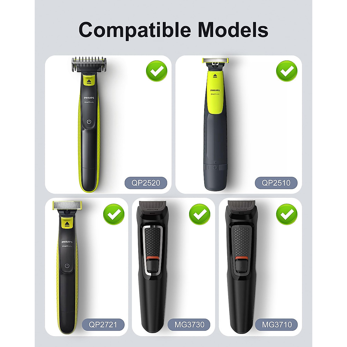 VHBW 4.3V Charger for Philips Norelco OneBlade QP2520 Compatible with Philips QP2520 QP2620 QP2510 QP2721 MG3730 MG3720 MG3710 MG3740 Electric Beard Razor Charger Cord