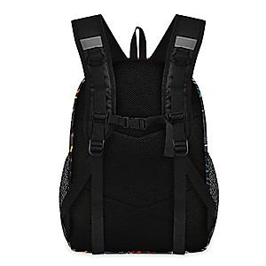 ZENWAWA Math Science Kids Backpack Large Capacity Student School Backpack Purse with Multiple Pockets Laptop Compartment Reflective Strip 12.6×6.7×17.7 inch