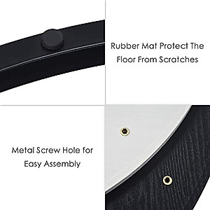 WiberWi Round Coffee Table, Nesting Tables Set of 2, Large : Ø 34.0", Small : Ø 26.0", Modern Design Furniture Side End Table for Living Room, Metal Frame Sofa Table Cocktail Table, Black & White